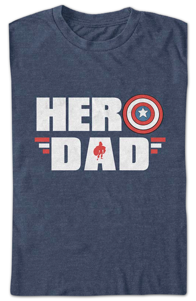 Captain America Hero Dad Marvel Comics T-Shirt