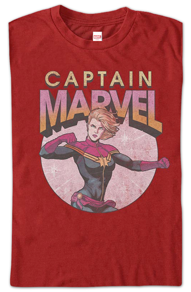 Captain Marvel Action Pose Marvel Comics T-Shirt