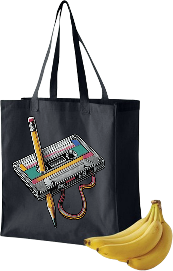 Cassette Tape Rewind Tote Bag