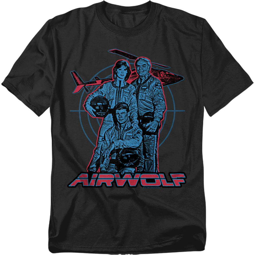 Cast Airwolf T-Shirt: Airwolf Mens T-Shirt