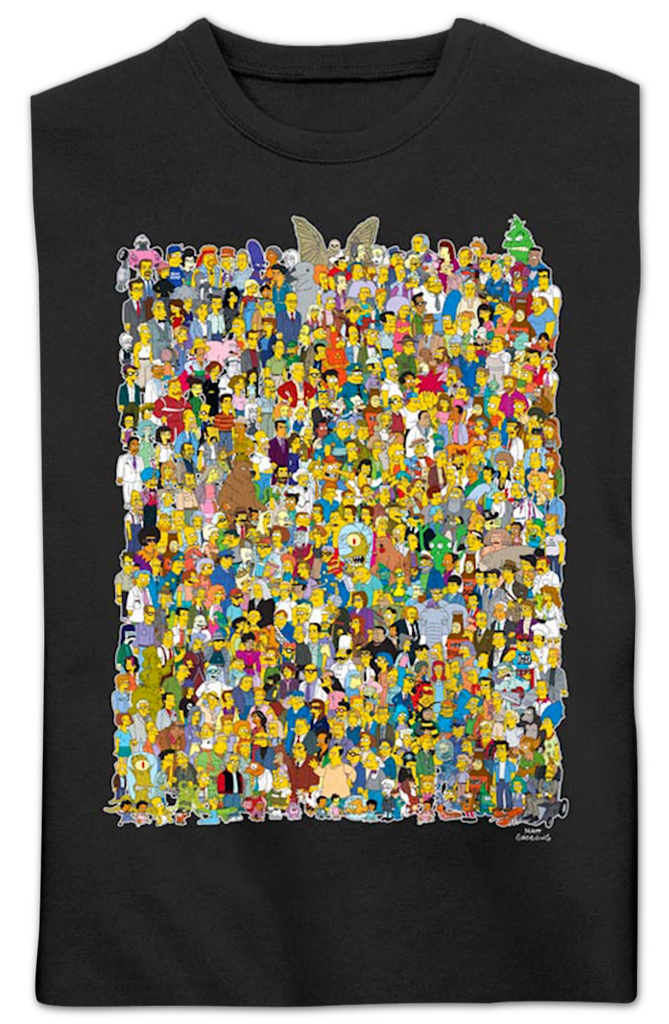 Characters Collage Simpsons Sweatshirt