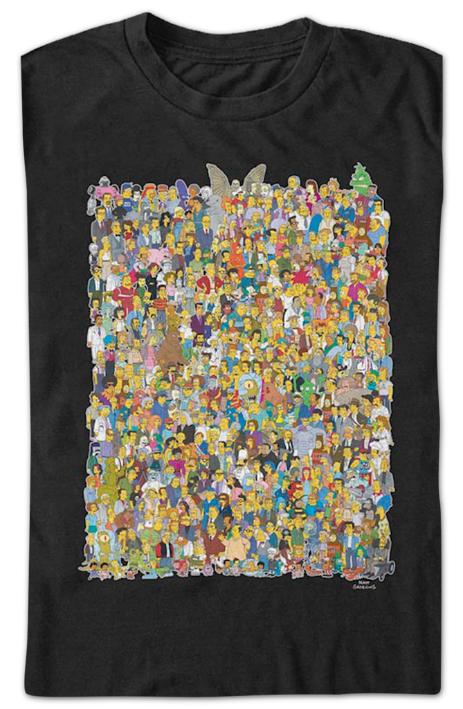 Characters Collage Simpsons T-Shirt