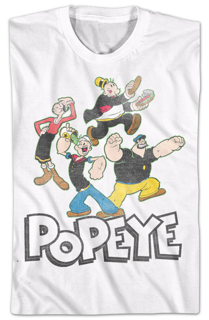 Characters Popeye T-Shirt: Popeye Mens T-Shirt