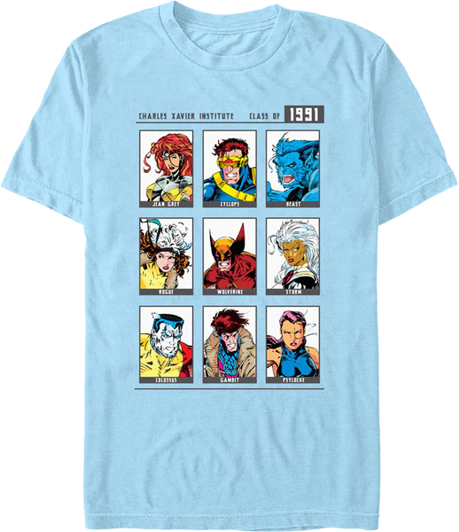 Charles Xavier Institute Class Of 1991 Marvel Comics T-Shirt
