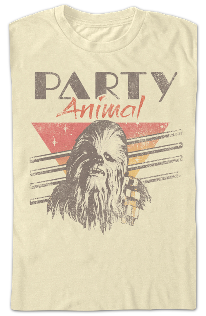 Chewbacca Party Animal T-Shirt: Star Wars Mens T-Shirt