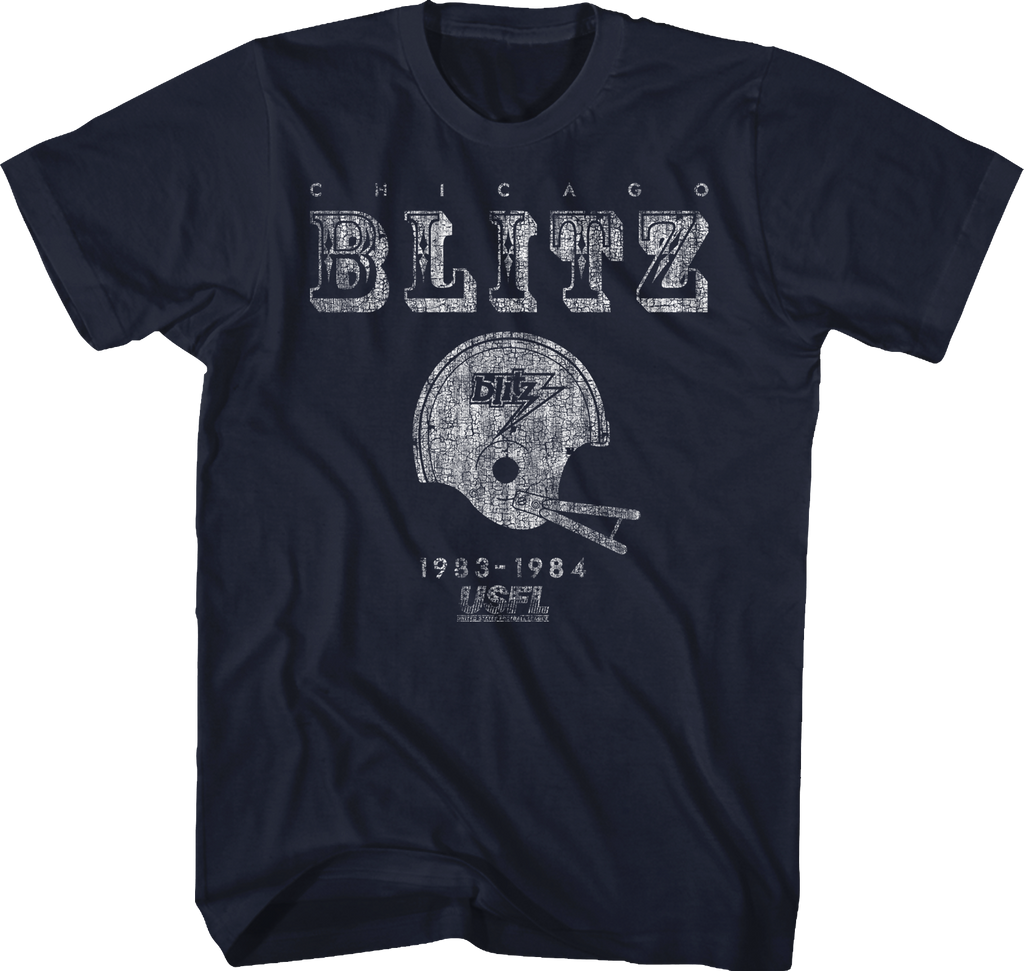 Blue Chicago Blitz USFL T-Shirt