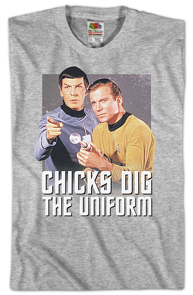 Chicks Dig The Uniform Star Trek T-Shirt: Star Trek Mens T-Shirt
