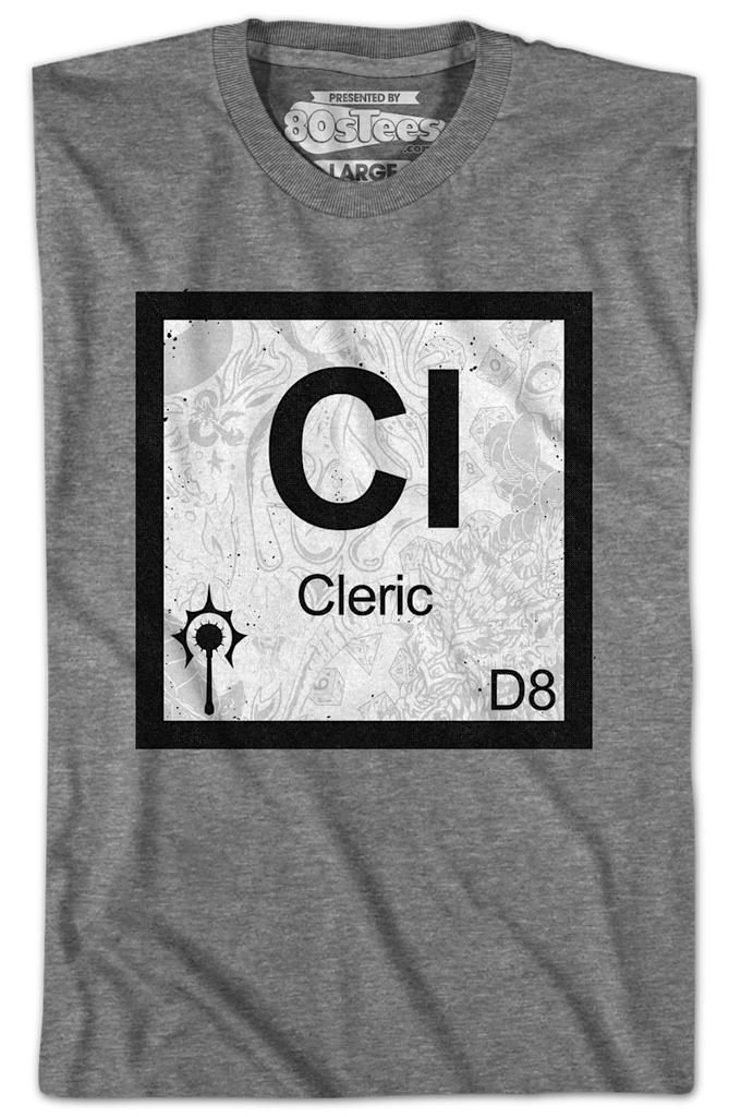 Cleric Element Symbol Dungeons & Dragons T-Shirt