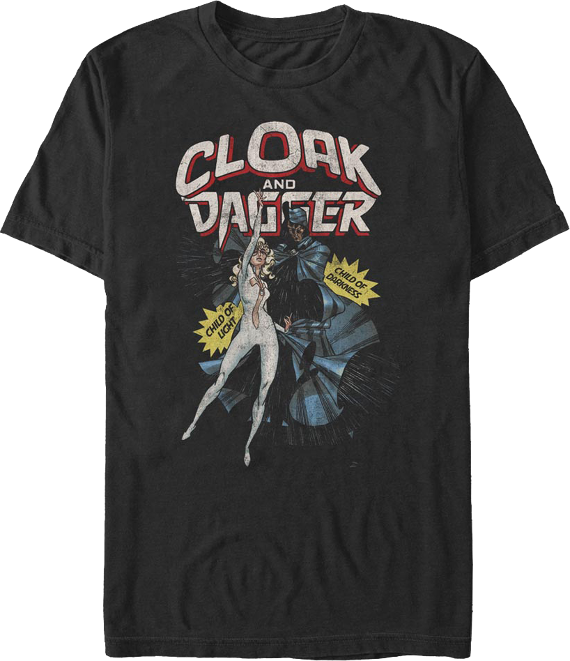 Cloak And Dagger Action Poses Marvel Comics T-Shirt