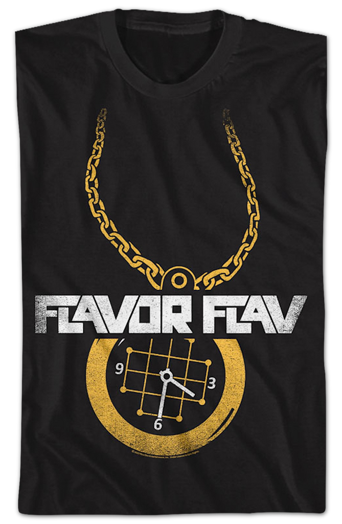 Clock Necklace Flavor Flav T-Shirt
