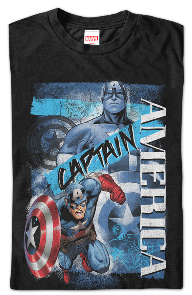 Collage Captain America T-Shirt Marvel Comics