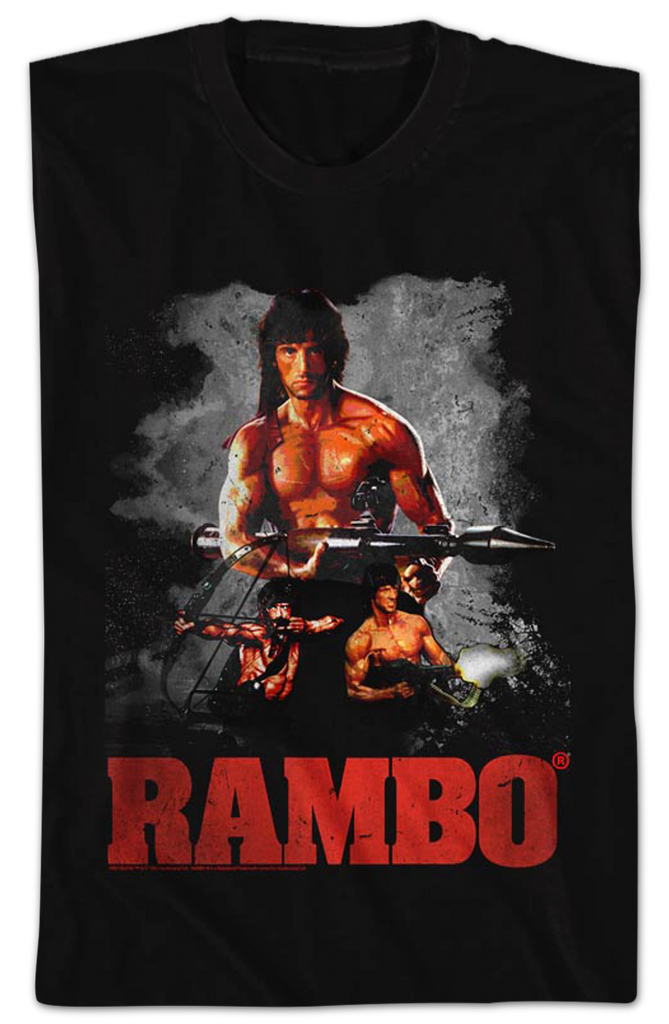 Collage Rambo T-Shirt: Rambo Mens T-Shirt