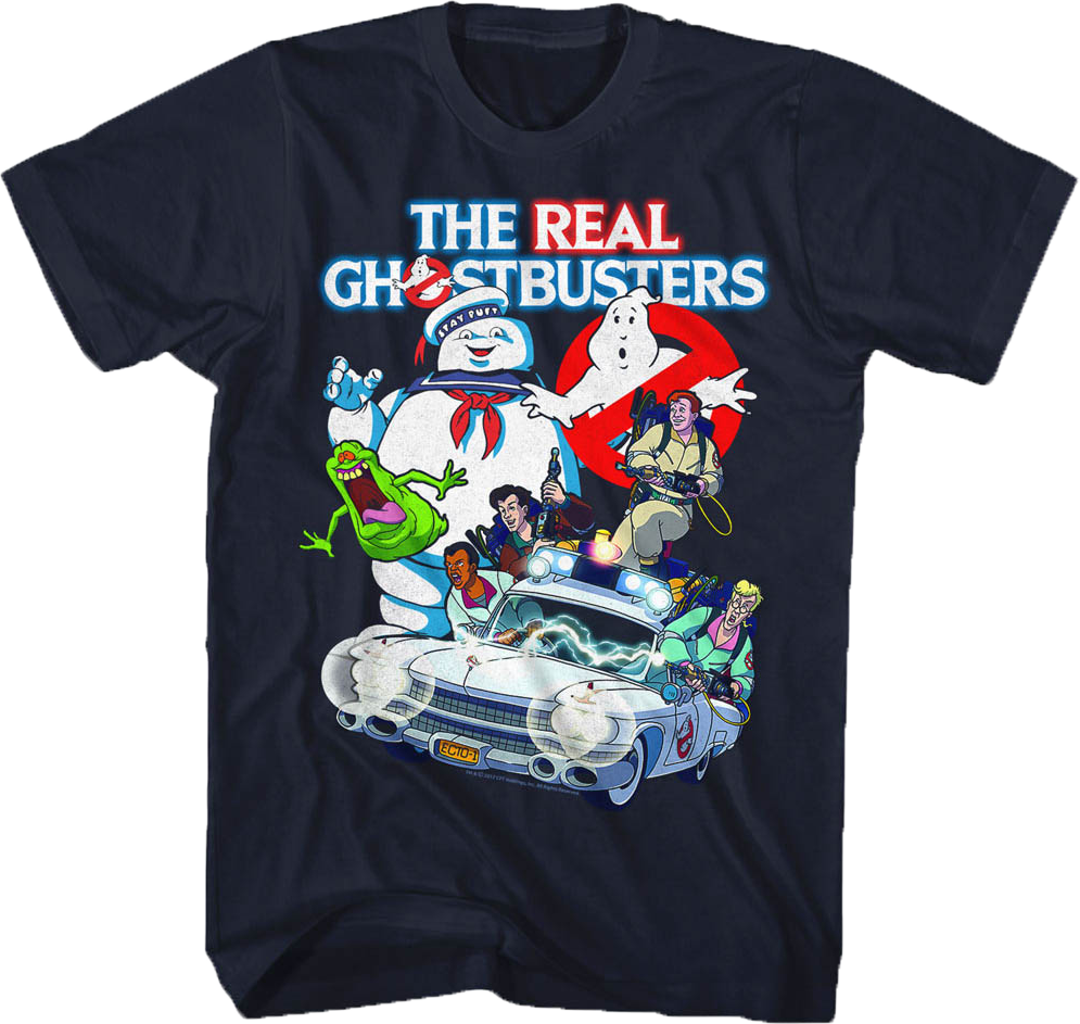 Collage Real Ghostbusters T-Shirt: Ghostbusters Mens T-Shirt