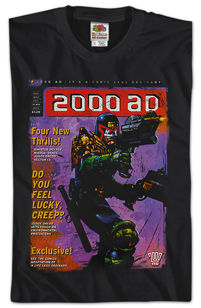 Comic Cover Judge Dredd T-Shirt: Judge Dredd Mens T-Shirt