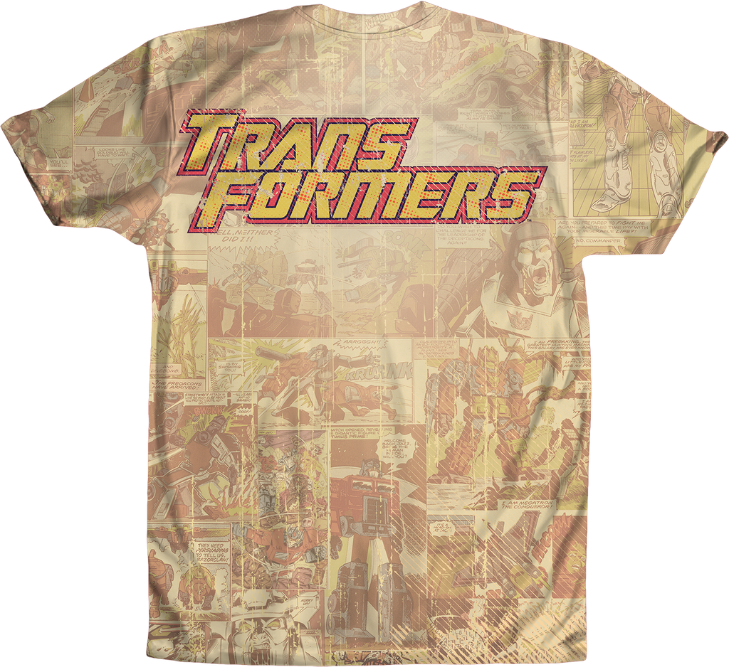 Comic Panel Optimus Prime Transformers Shirt: 80s Comic Book