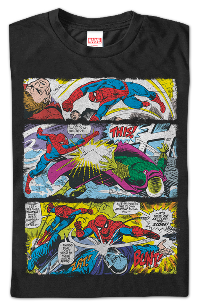 Comic Panels Spider-Man T-Shirt