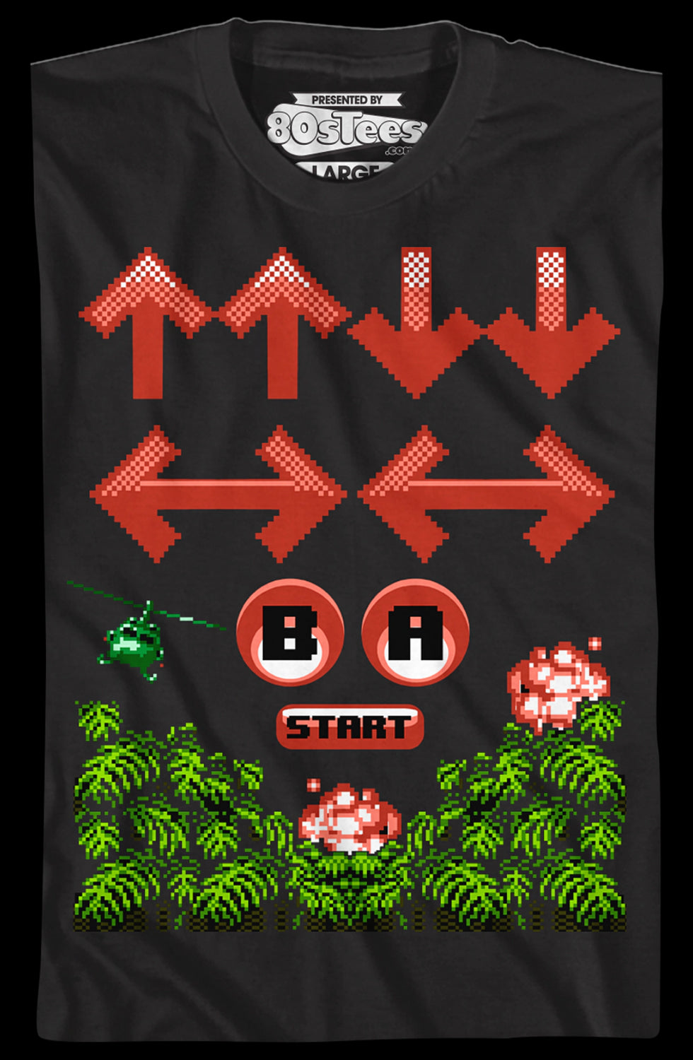 Contra Cheat Code 30 Lives T-Shirt: Video Game Mens T-Shirt