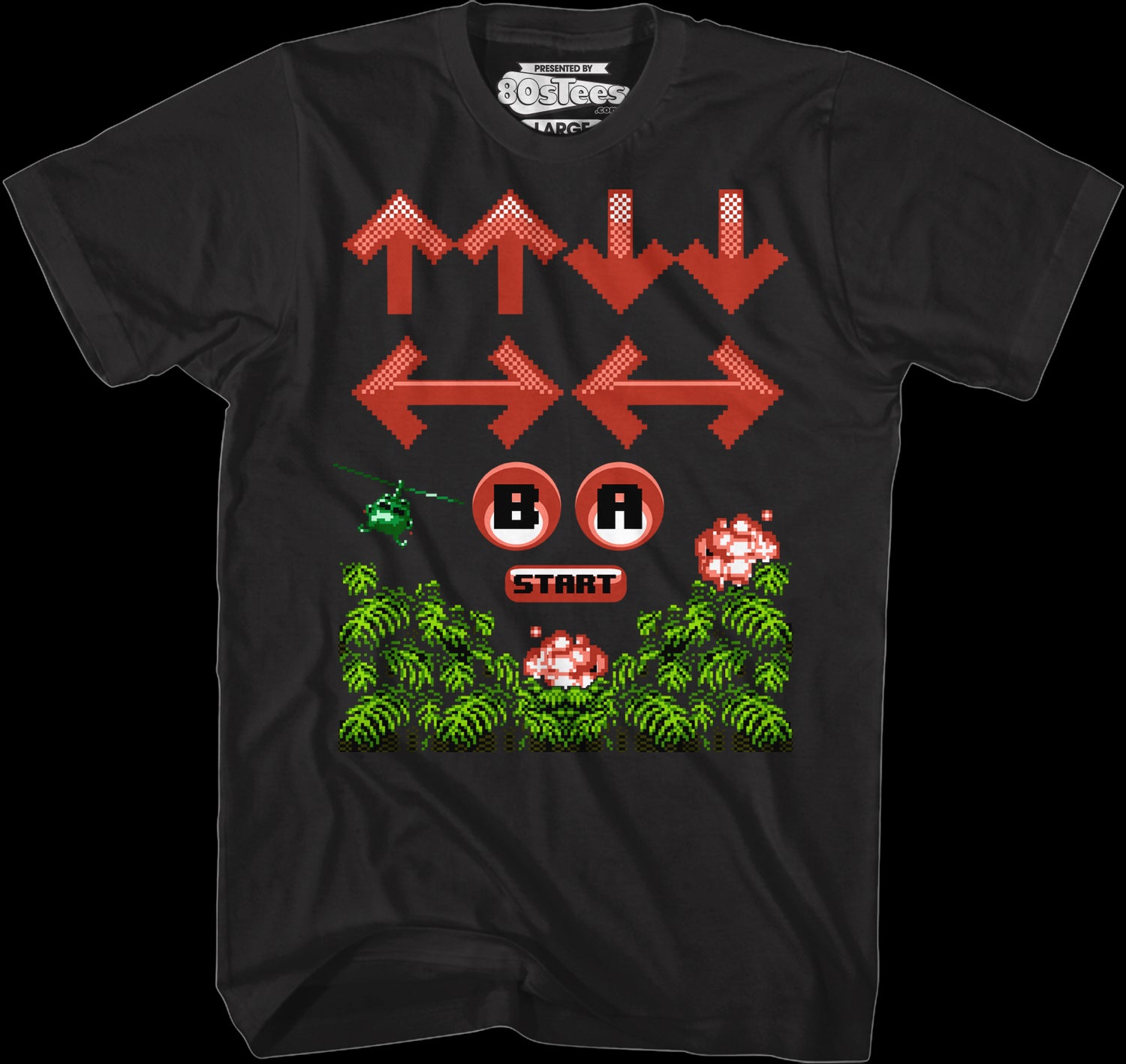 Contra Cheat Code 30 Lives T-Shirt: Video Game Mens T-Shirt