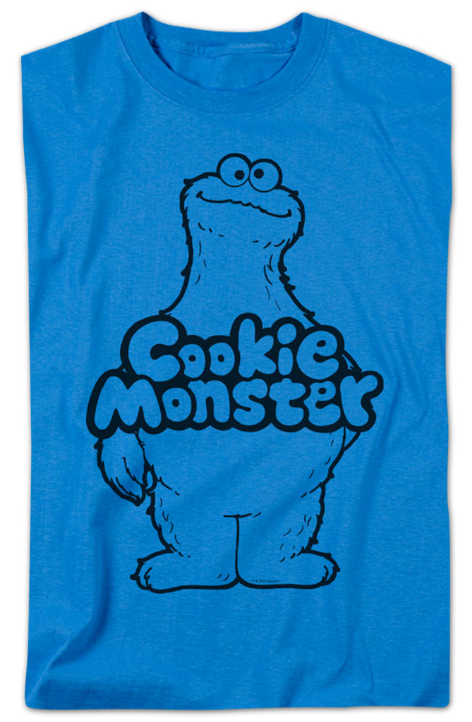 Cookie Monster Sketch Sesame Street T-Shirt
