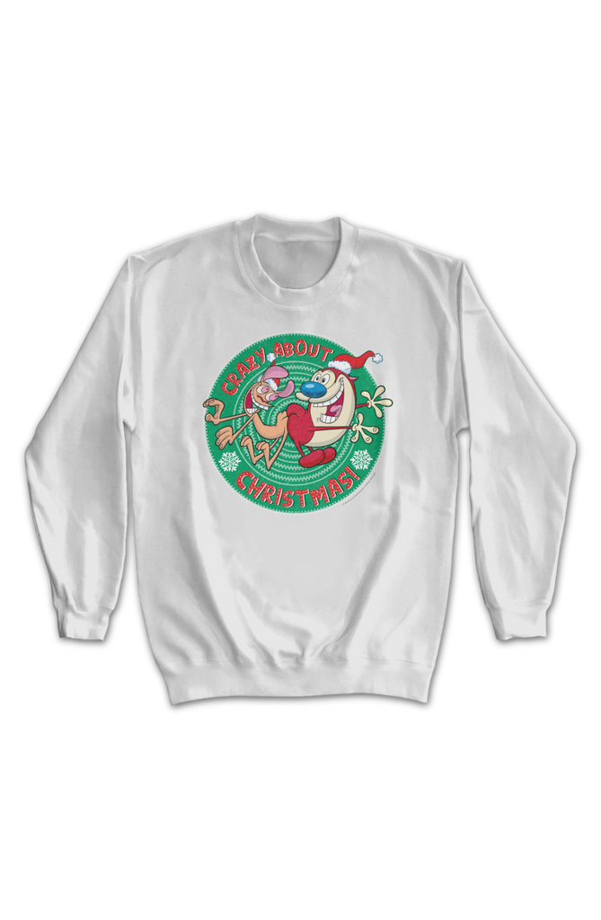 Crazy About Christmas Ren And Stimpy Sweatsirt