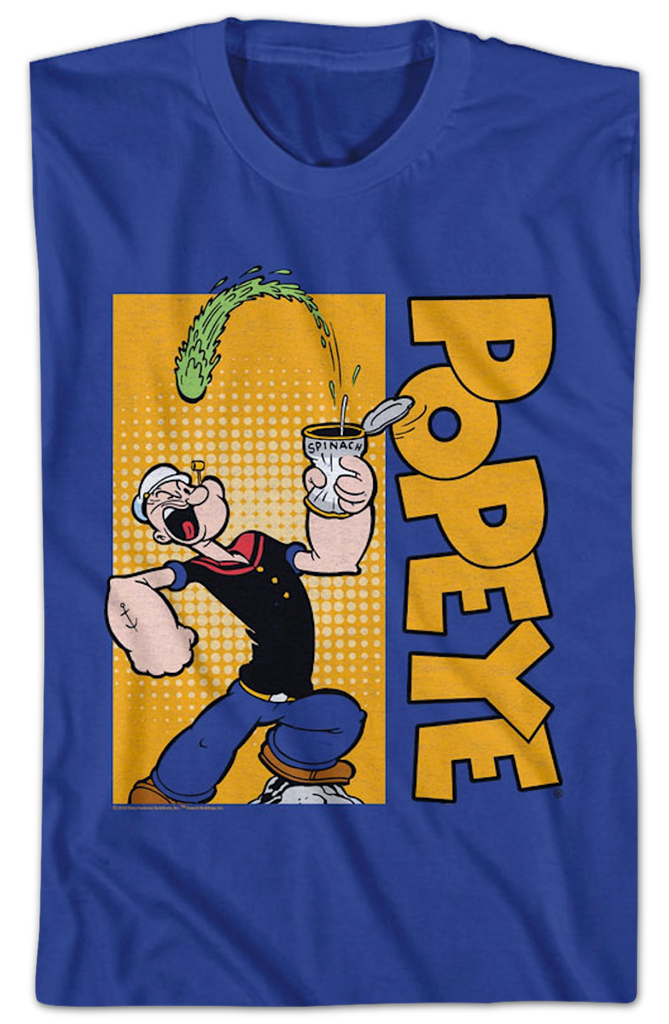 Crushing Spinach Can Popeye T-Shirt
