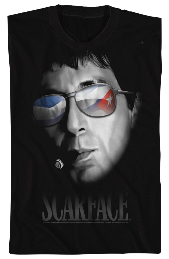 Cuban Flag Scarface T-Shirt Men's