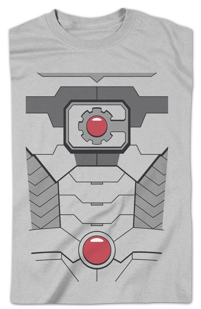 Cyborg Costume T-Shirt: DC Comics Mens T-Shirt