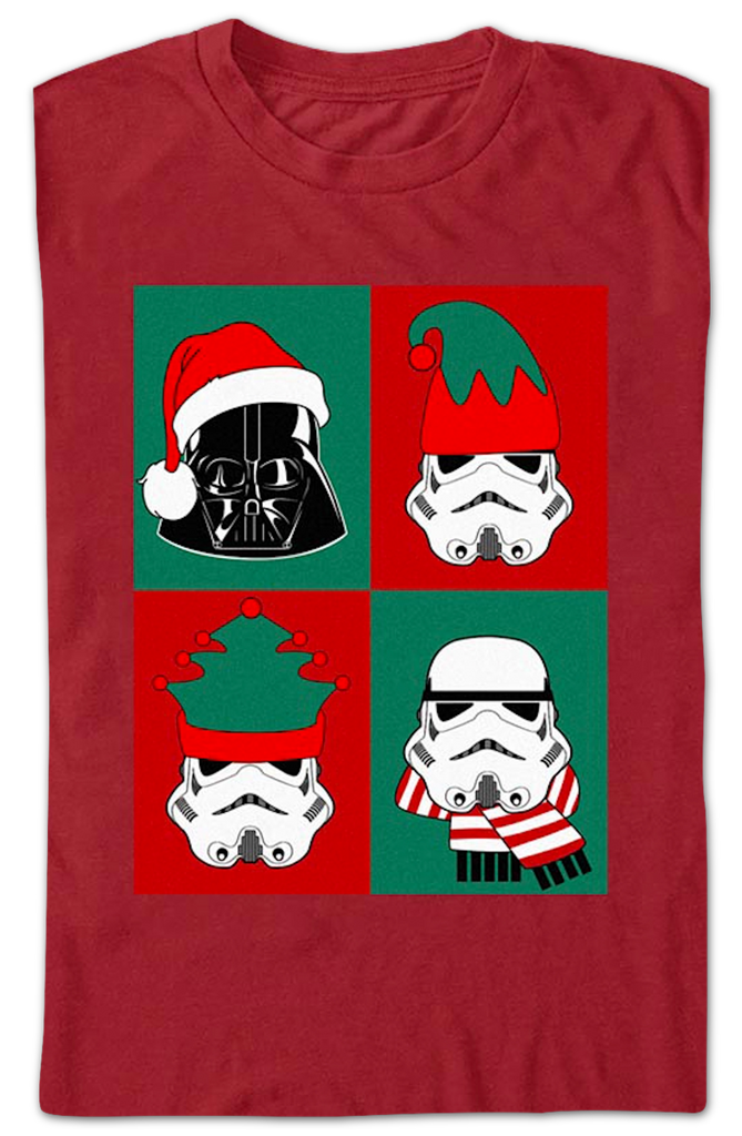 Darth Vader & Stormtroopers Christmas Collage Star Wars T-Shirt