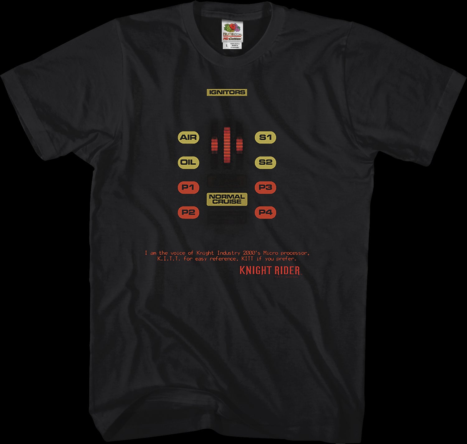Dashboard KITT Shirt: 80s TV Knight Rider T-shirt