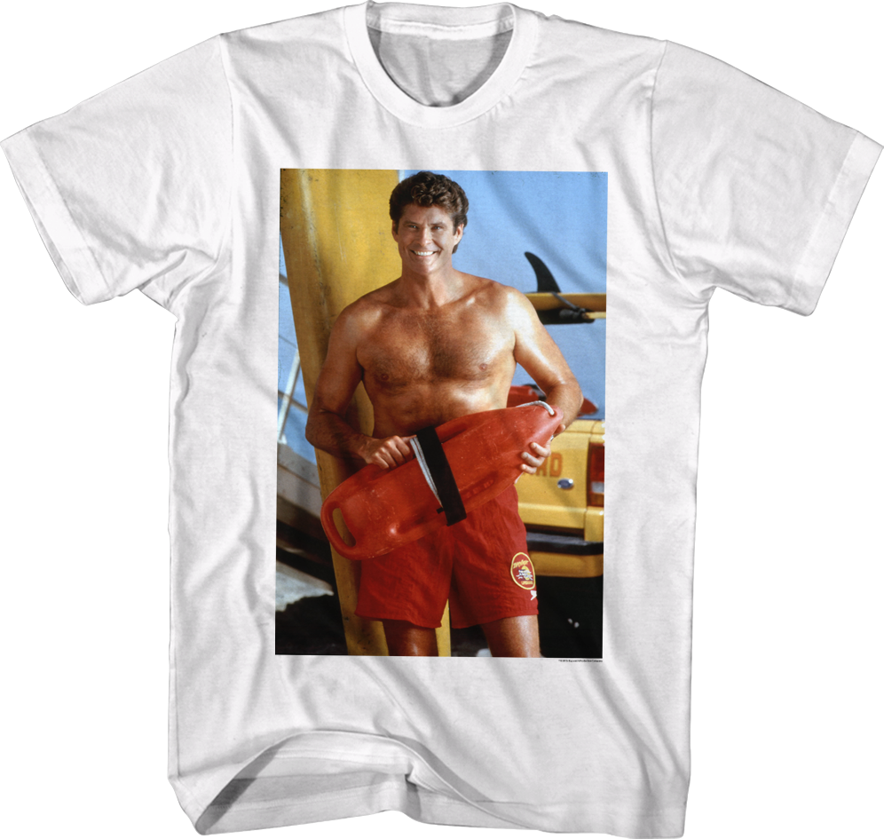 David Hasselhoff Baywatch T-Shirt: Non 80s TV Mitch Baywatch Shirt