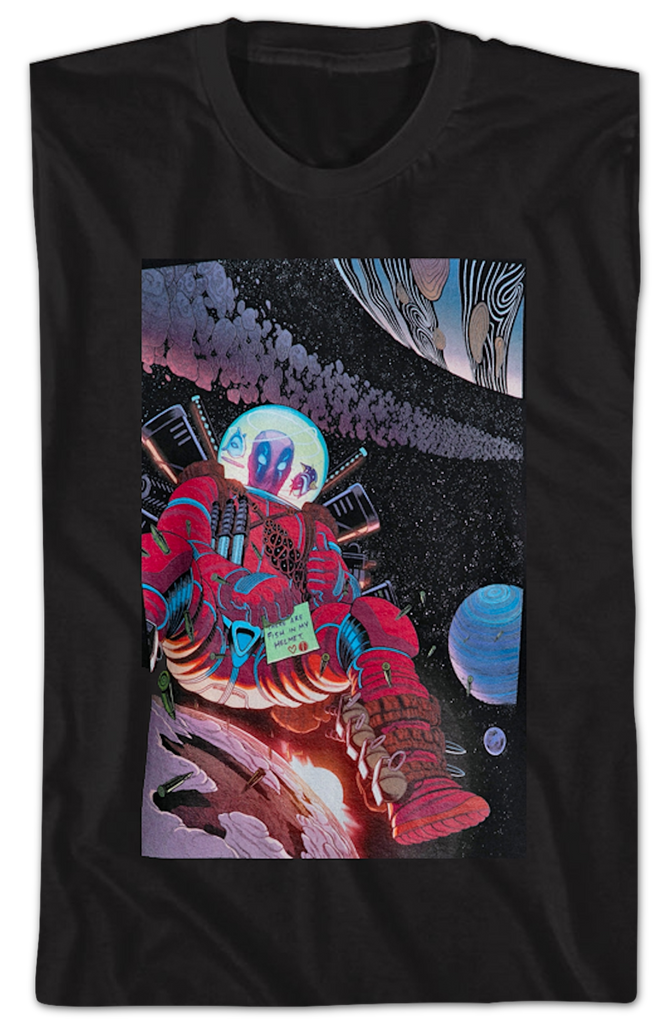 Deadpool In Space Marvel Comics T-Shirt