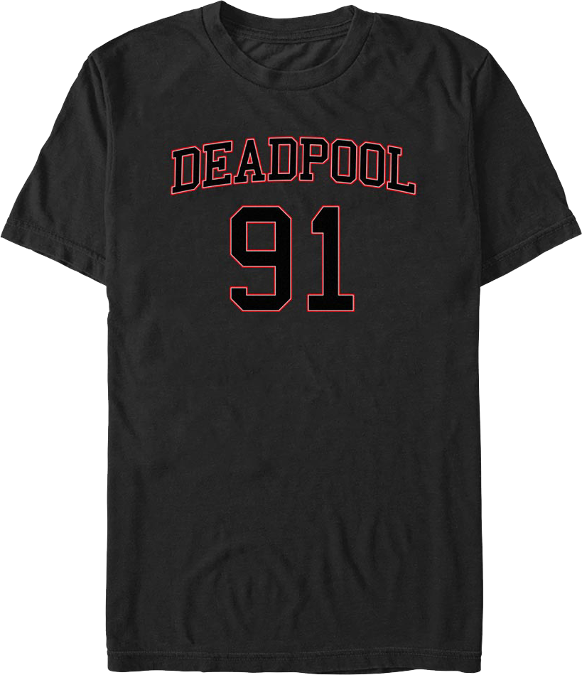 Deadpool Jersey Number Marvel Comics T-Shirt