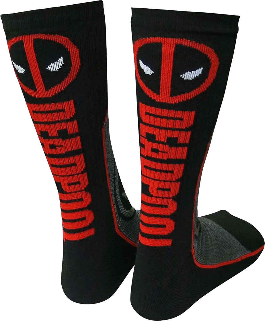 Deadpool Logo Marvel Comics Socks