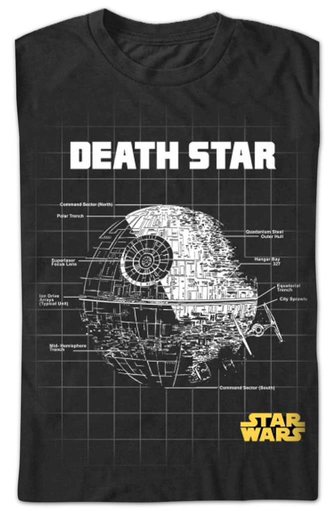 Death Star Schematics Star Wars T-Shirt