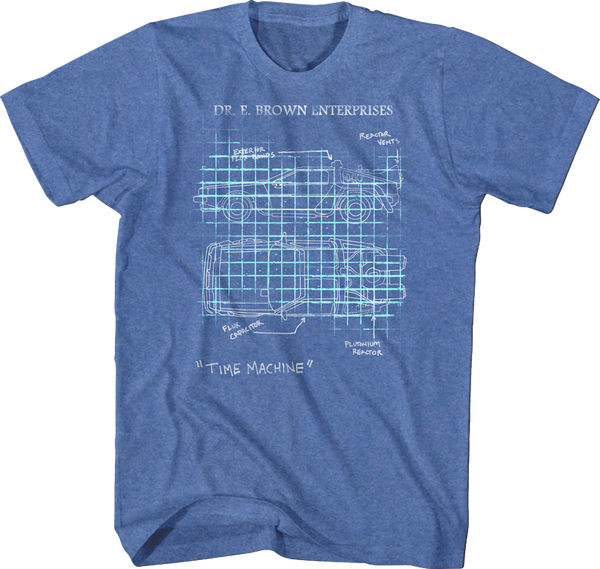 Delorean Schematic Back To The Future T-Shirt: The Flux Capacitor
