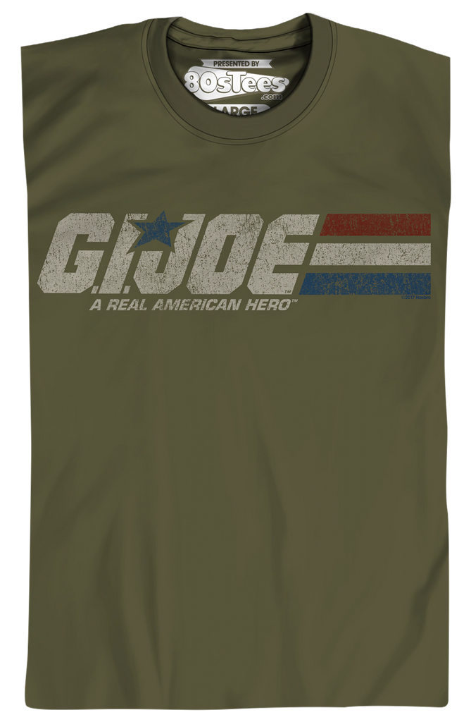 Distressed Army Green GI Joe T-Shirt: GI JOE Mens T-shirt