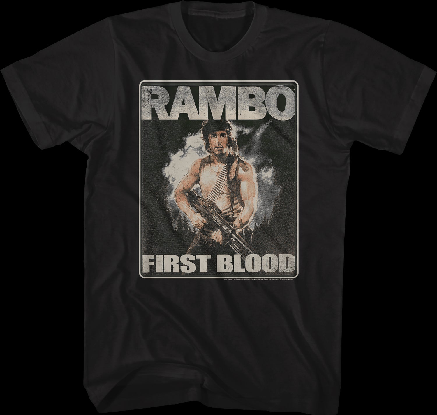 Distressed First Blood Poster Rambo T-Shirt