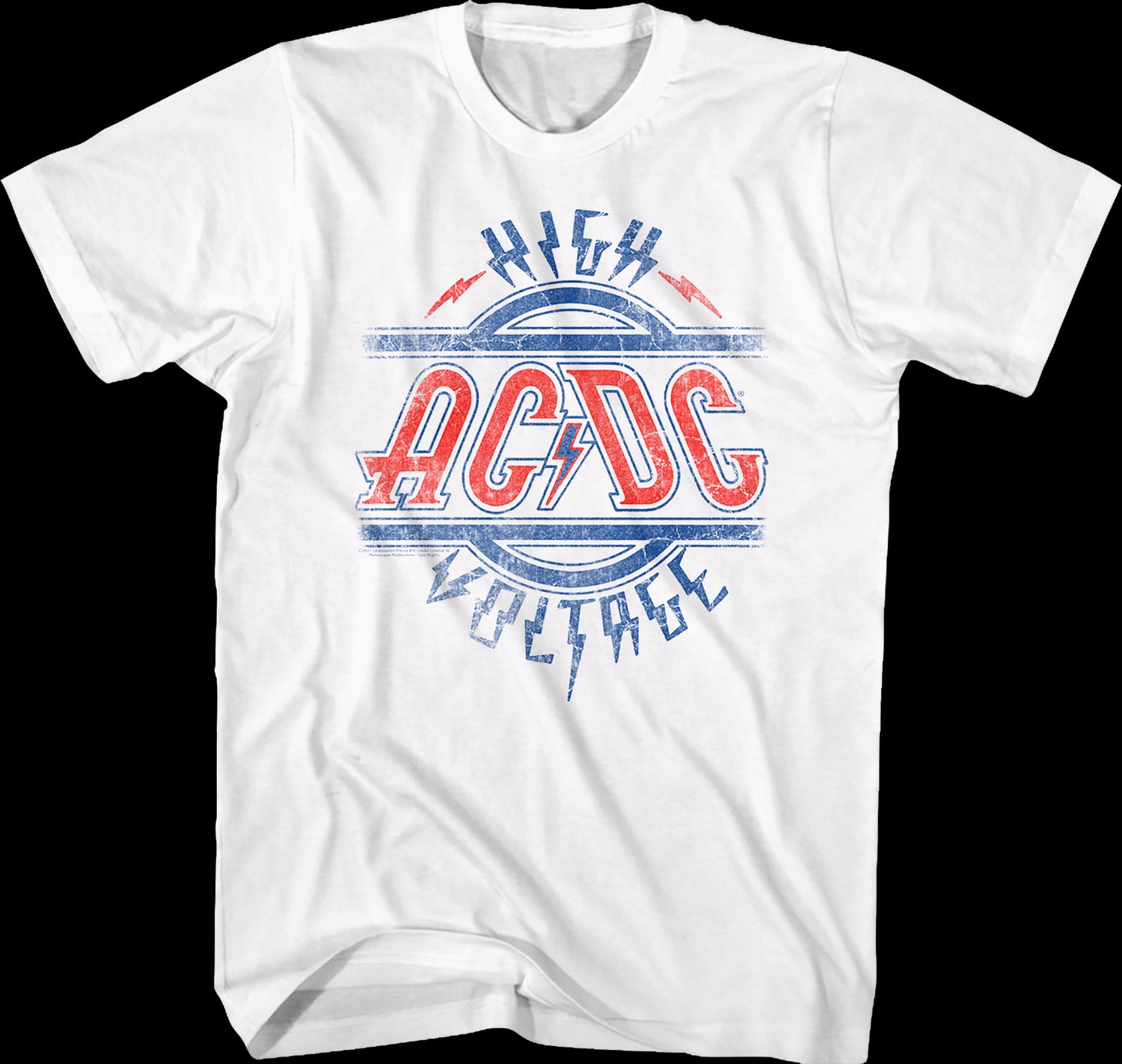 Distressed High Voltage ACDC Shirt