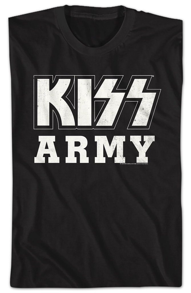 Distressed KISS Army Shirt