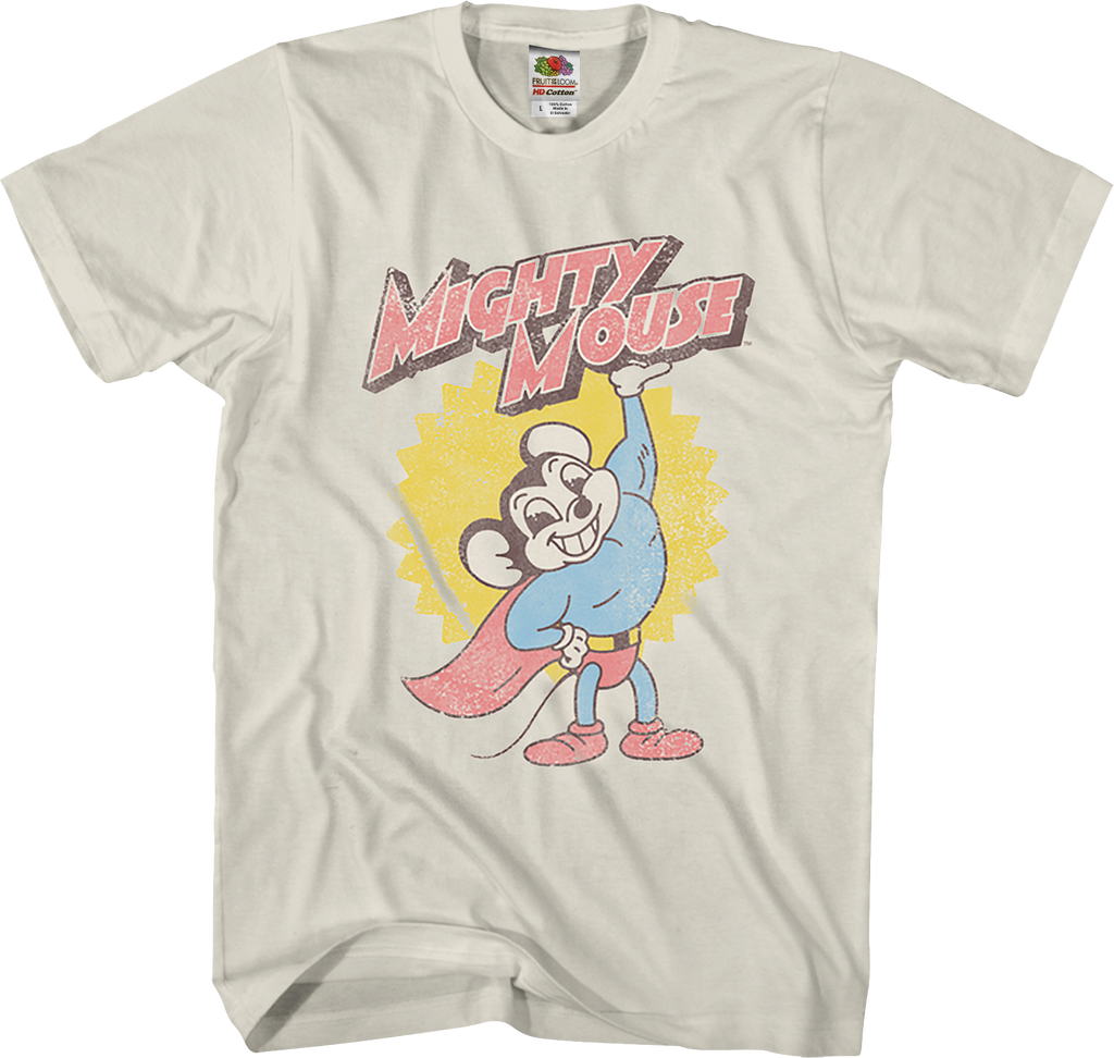 Distressed Mighty Mouse T-Shirt Men's