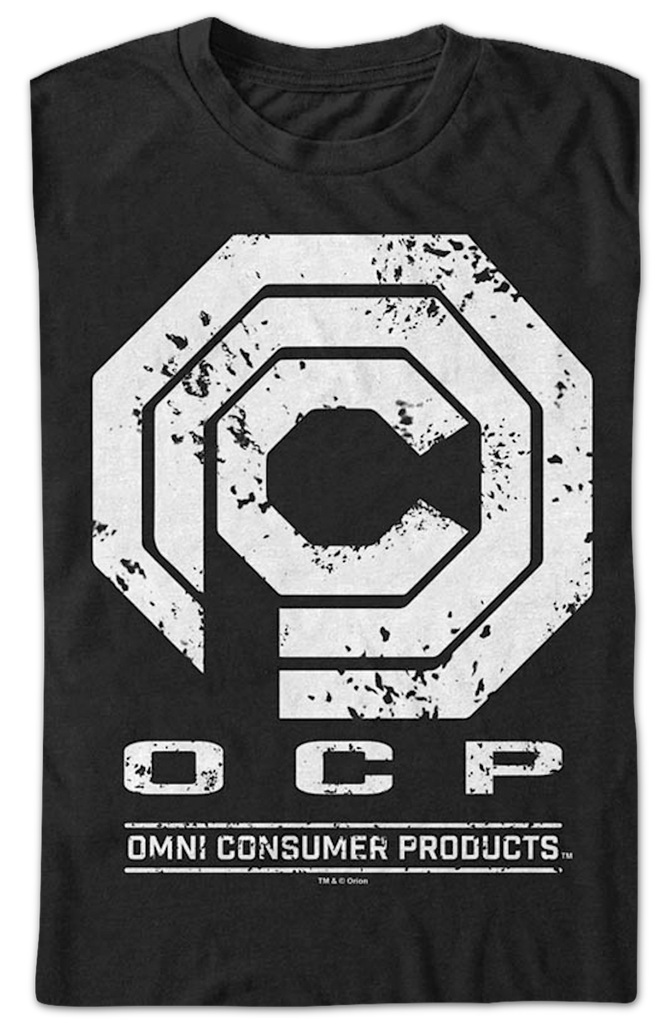 Distressed OCP Logo Robocop T-Shirt