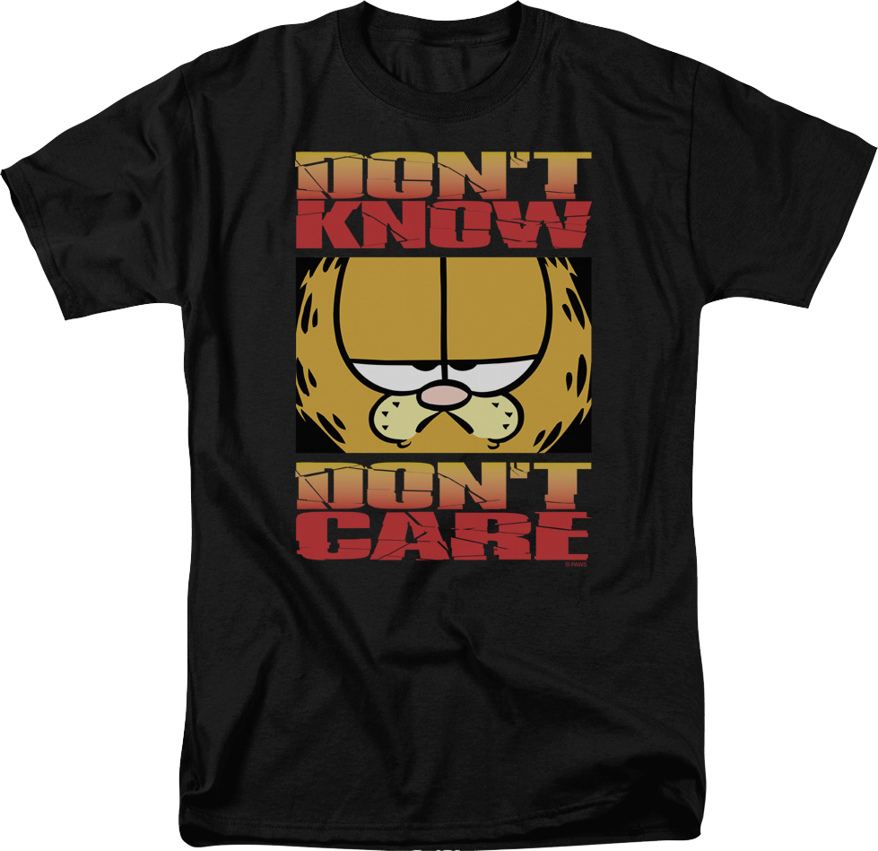 Don't Know Don't Care Garfield T-Shirt