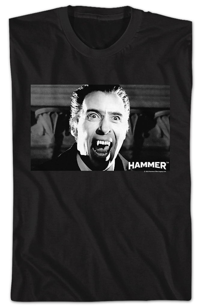 Dracula Fangs Hammer Films T-Shirt