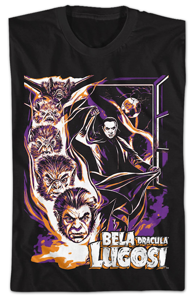 Dracula Vampire Bat Bela Lugosi T-Shirt
