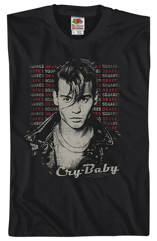 Drapes & Squares Cry-Baby Shirt: Cry Baby Mens T-shirt