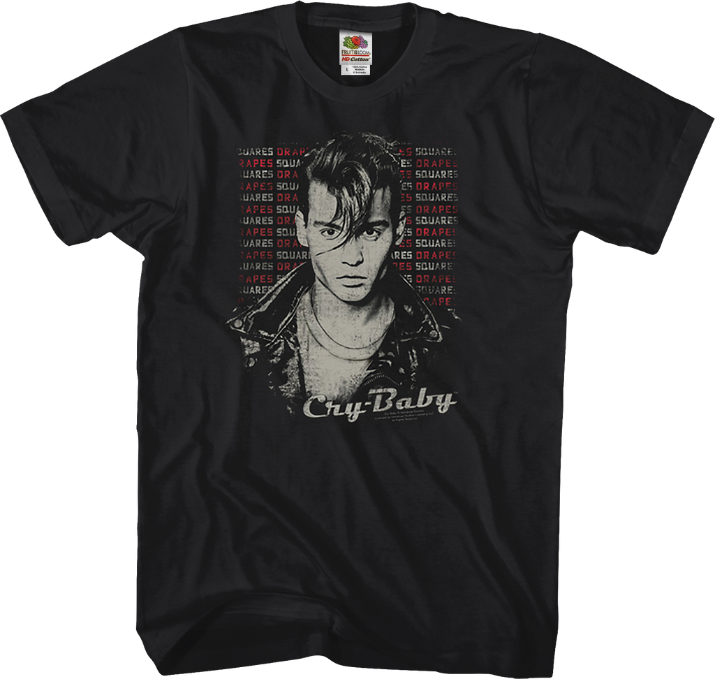 Drapes & Squares Cry-Baby Shirt: Cry Baby Mens T-shirt