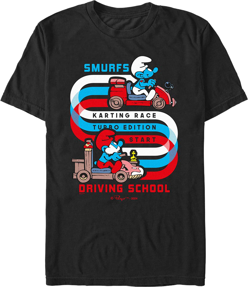 Driving School Smurfs T-Shirt