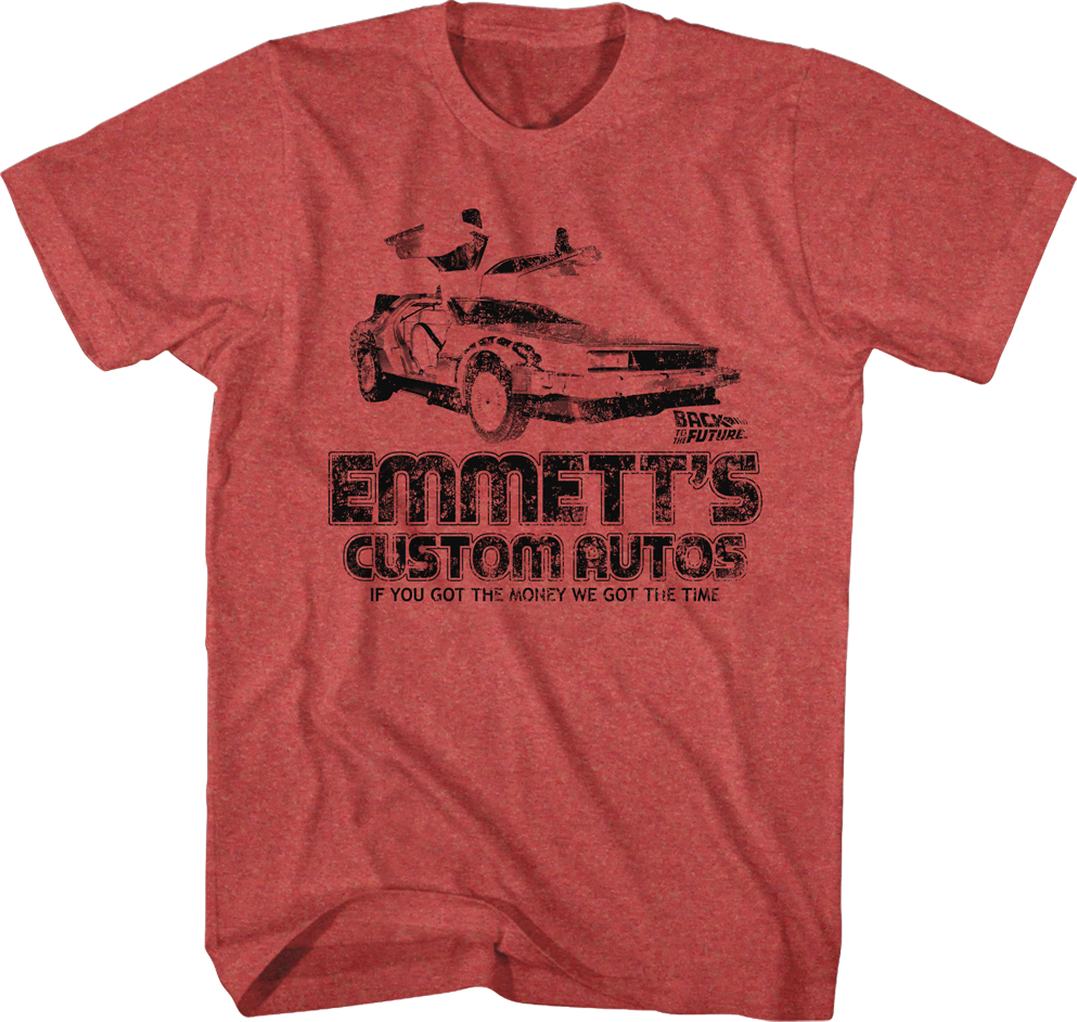 Emmetts Custom Autos Shirt: Back To The Future Mens T-shirt