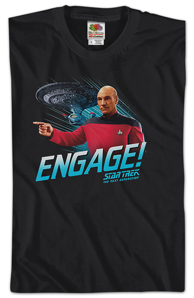 Engage Star Trek The Next Generation T-Shirt: Star Trek Mens T-Shirt