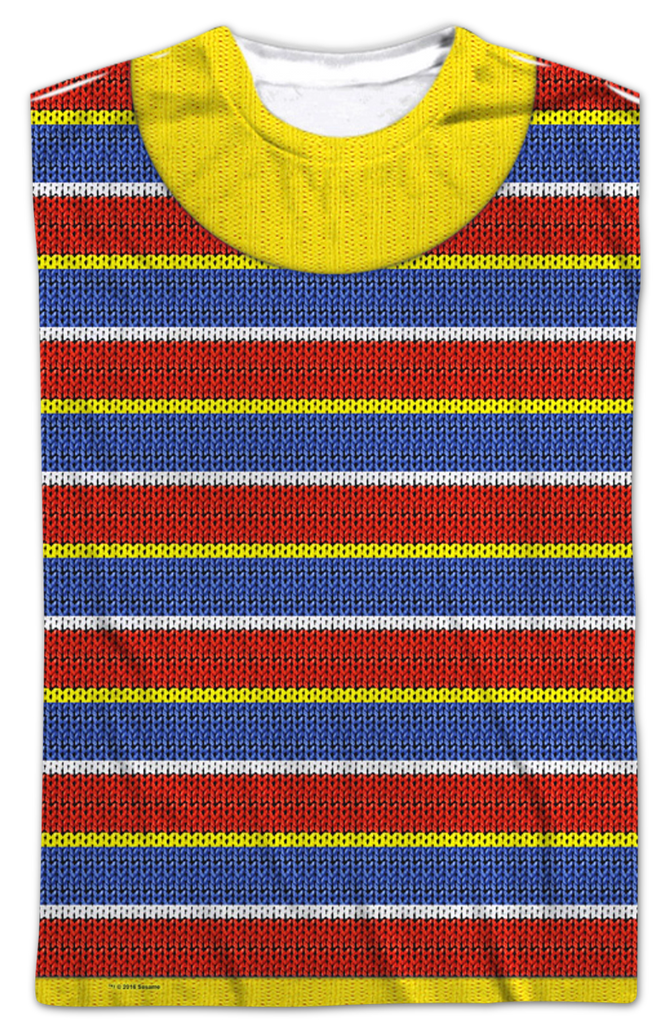 Ernie Sublimation Costume T-Shirt: Sesame Street Mens T-Shirt